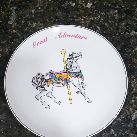 Great Adventure | Art | Vintage Great Adventure Carousel Horse Plate ...